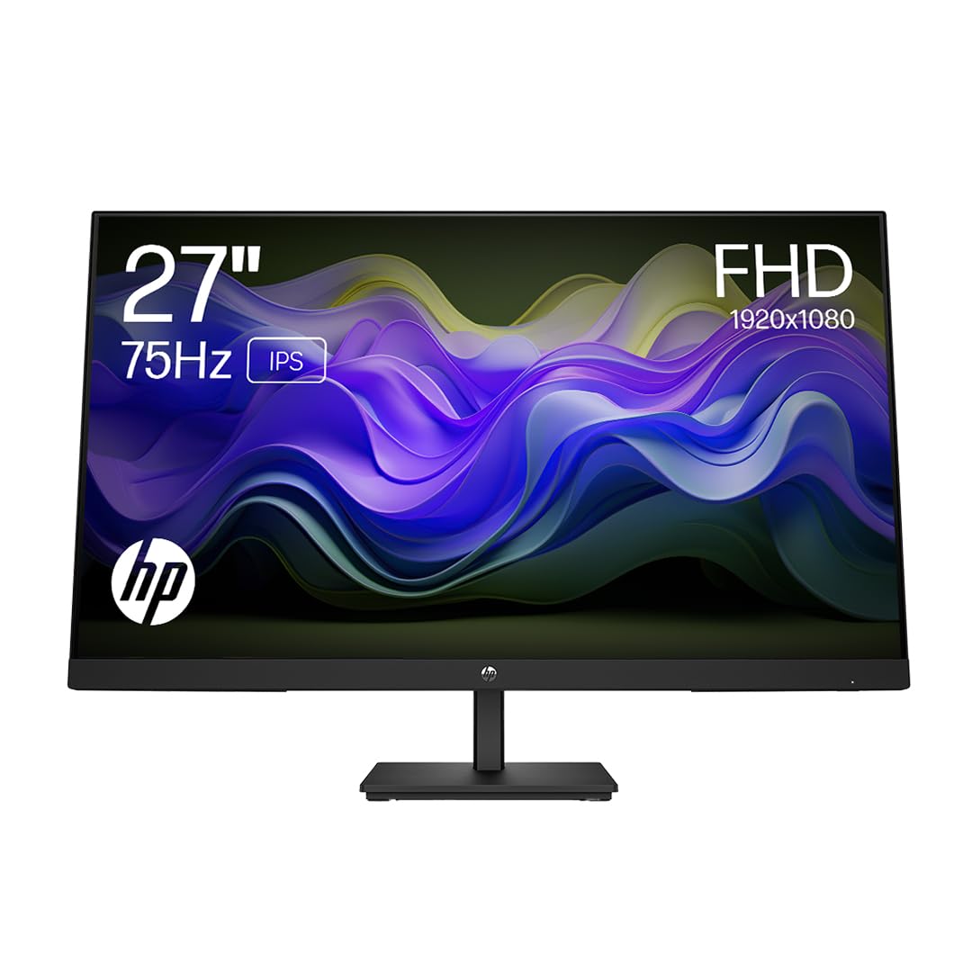 HP 27” Monitor, FHD IPS Display, 75 Hz Refresh Rate, 250 Nits ...