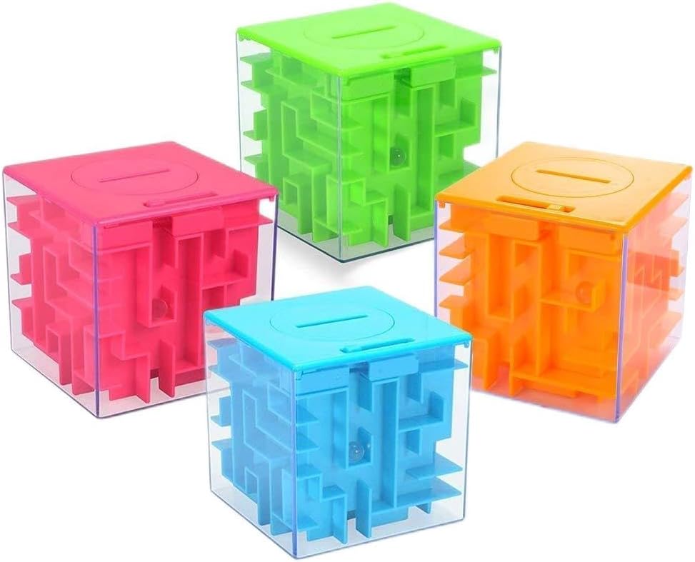 Amazon.com: 4-Pack Money Maze Puzzle Box - Unique Money Gift Holder Box ...