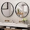 Amazon.com: Hasipu Black Bathroom Over Sink Mirror 32 Inch Vanity ...