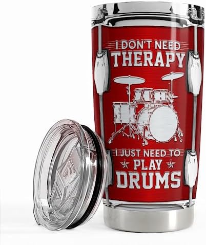 Amazon.com | SANDJEST Drummer Gifts Drummer Tumbler 20oz Stainless ...