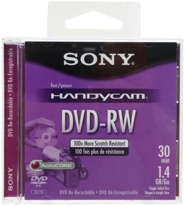 Amazon.com: Sony DVD-RW Mini Disc, DVD-RW, 8CM, 30M, 1.4GB 7107 ...