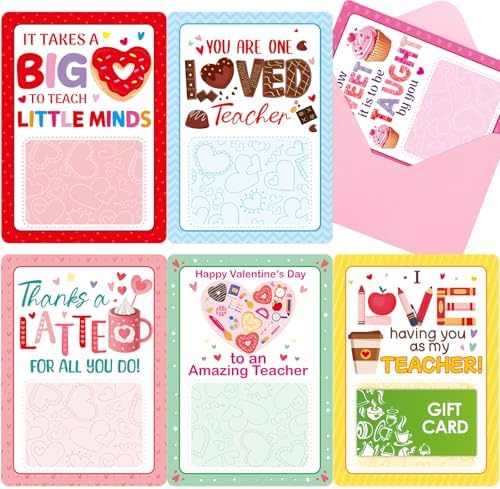 Amazon.com : LizFire Valentines Day Cards for Teacher Valentine Teacher ...
