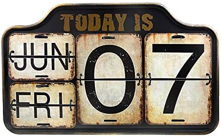 Metal Desk Calendar Standing Flip, Desktop Perpetual Flip Calendar with ...