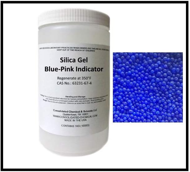 Amazon.com: Color Changing Blue-Pink Silica Gel Desiccant, Poly Jar 500 ...