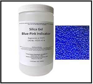 Amazon.com: Color Changing Blue-Pink Silica Gel Desiccant, Poly Jar 500 ...