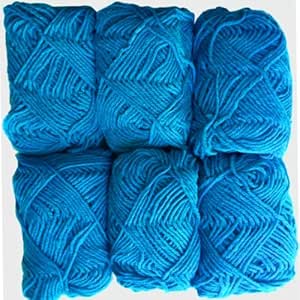 Sky Blue (Cyan) Color Hand Knitting Wool Art Craft Fingering Crochet ...