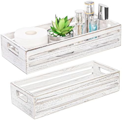 Amazon.com: LotFancy Bathroom Decor Box, 2 Pack Toilet Tank Topper ...