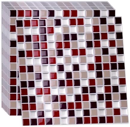 Amazon.com: HyFanStr Peel and Stick Backsplash 3D Mosaic Tile Stickers ...