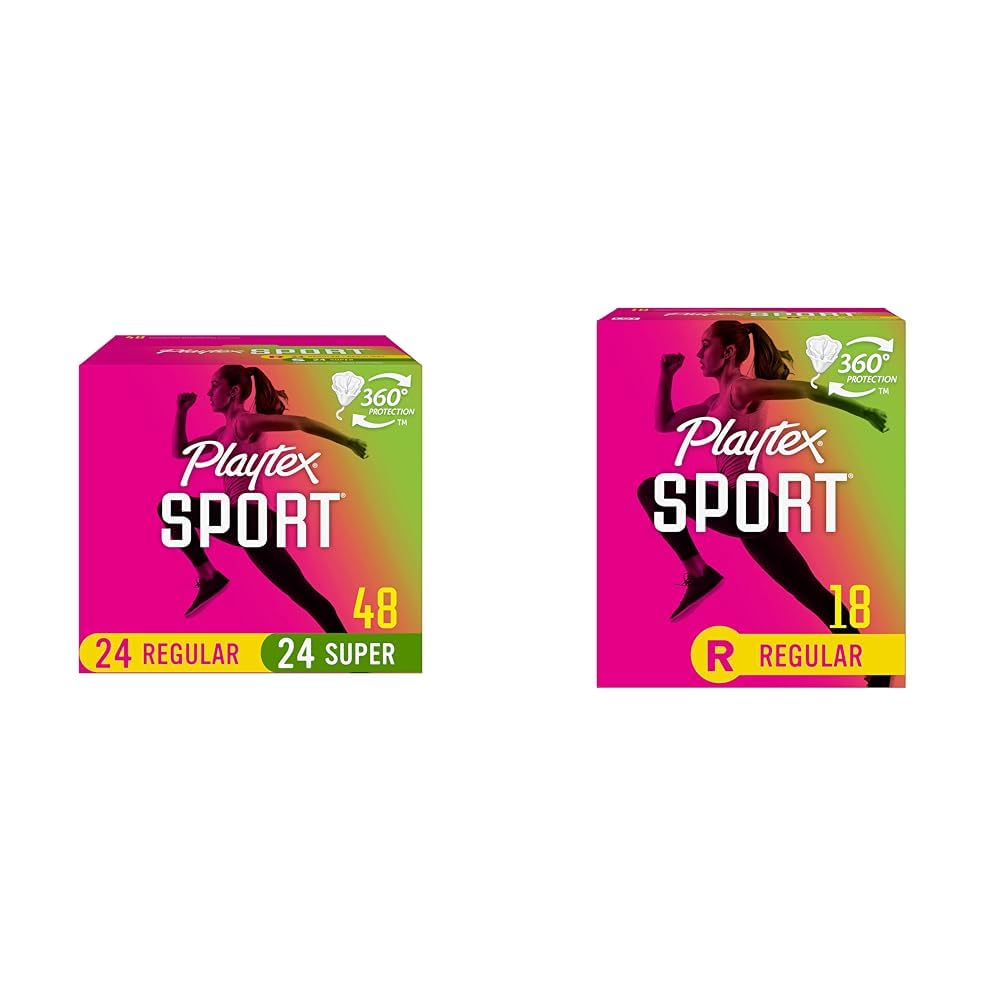 Amazon.com: Playtex Sport Tampons, Multipack (24ct Regular/24ct Super ...