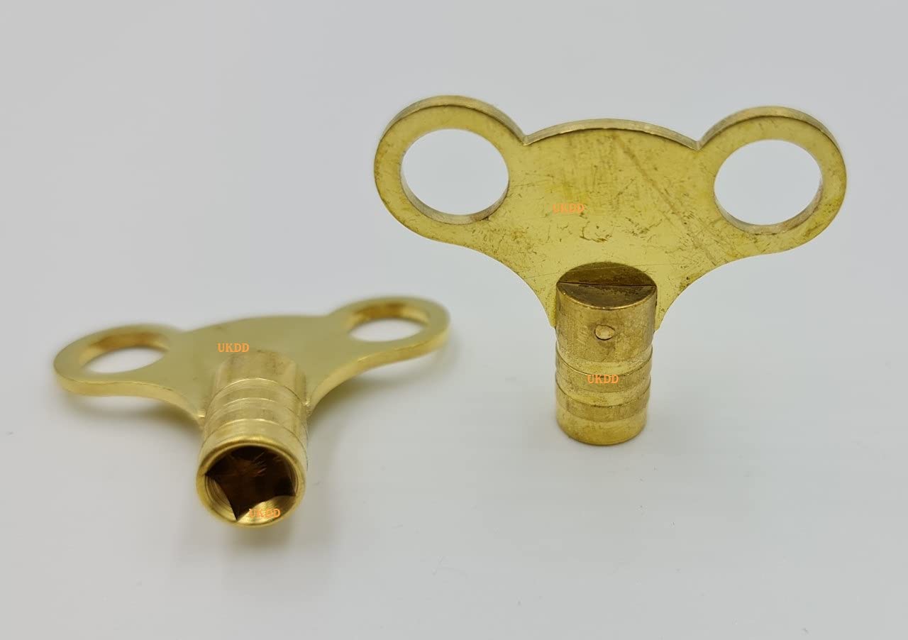 UKDD® Brass Radiator Bleed Key/Key for Radiator Venting Air Valve (Pack ...