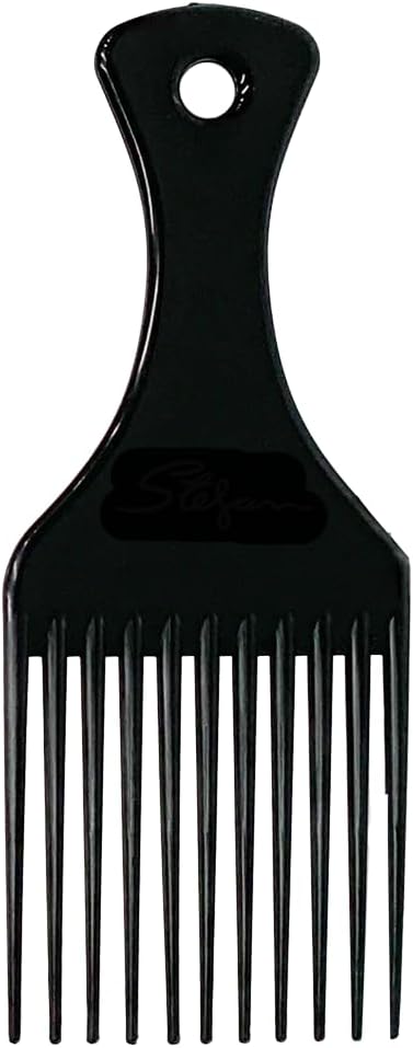 Black Afro Comb for Detangling and Styling Thick Curly Hair - Wide ...
