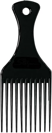 Black Afro Comb for Detangling and Styling Thick Curly Hair - Wide ...