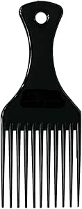Black Afro Comb for Detangling and Styling Thick Curly Hair - Wide ...