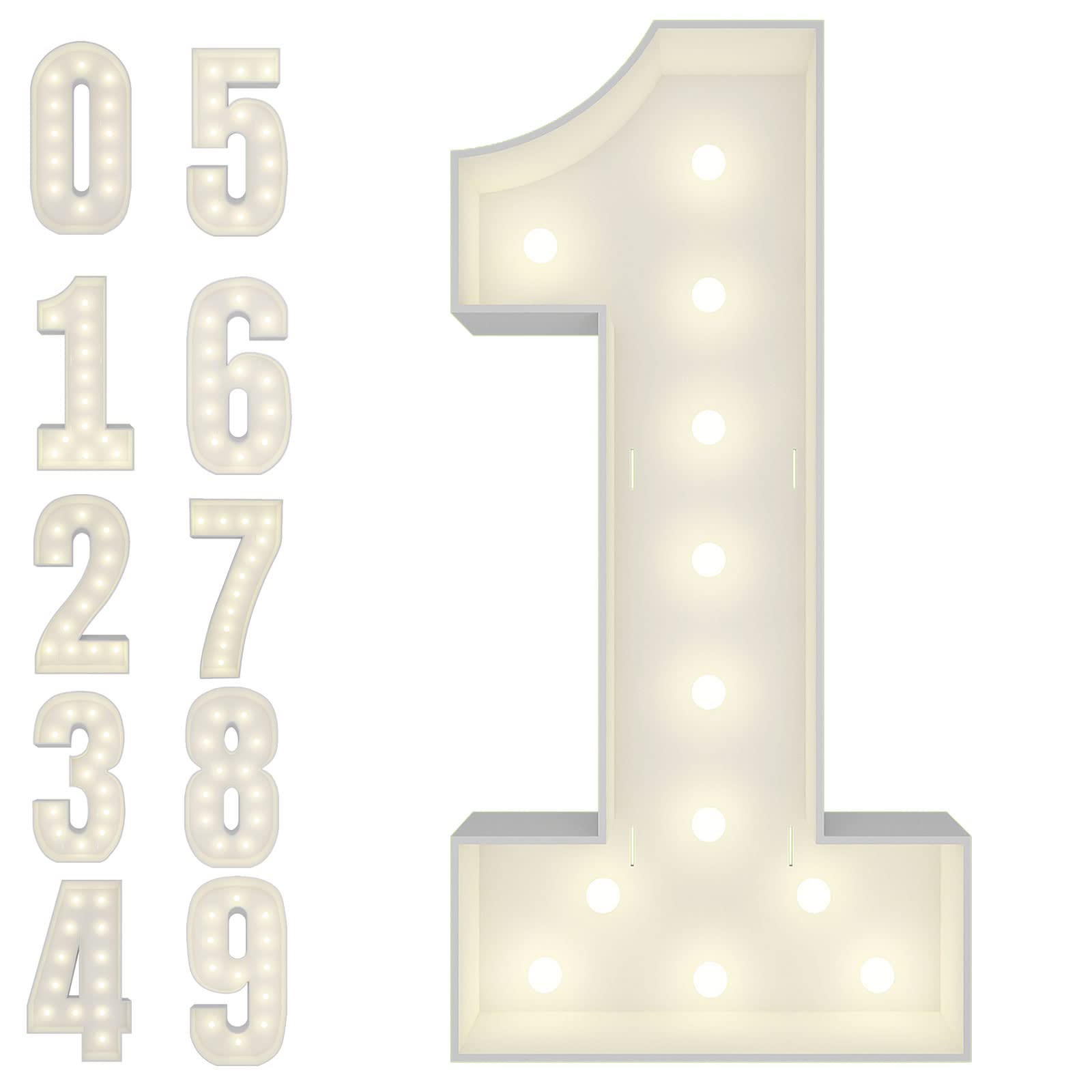Joybox Design 4ft Marquee Numbers Pre Cut Frame Kit Large | Desertcart ...