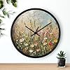 Amazon.com: Wildflower Meadow Round Wall Clock Oil Painting Look for ...