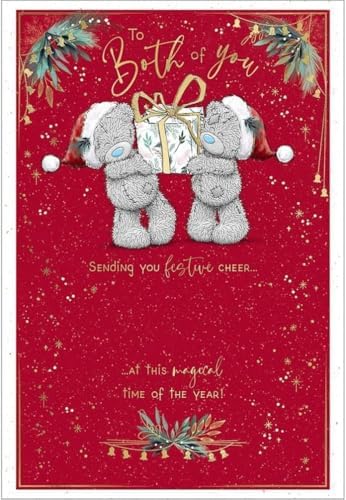 doodlecards To Both of You Christmas Card Santa with Parcels Medium ...