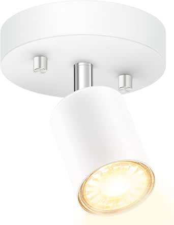 Track Lighting Fixture Ceiling, Modern LED Track Lighting Kit, White ...