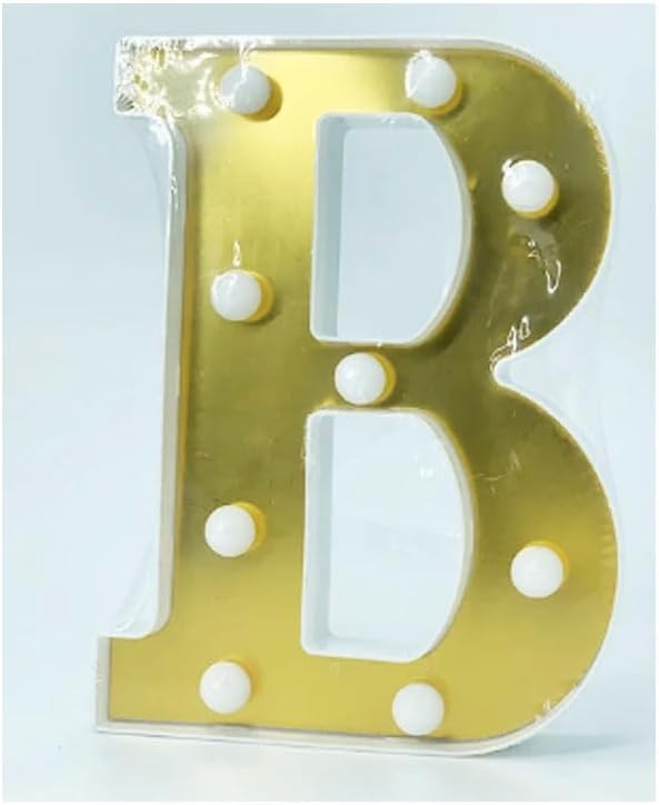 Amazon.com: Light up Letters LED 3D Gold Marquee Letter Lights 26 ...