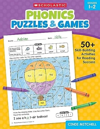 Phonics Puzzles & Games for Grades 1-2: 50+ Skill-building Activities ...