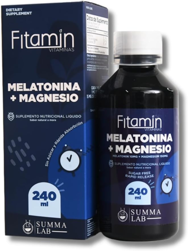 Amazon.com: Vitaminas Fitamin Melatonin + Magnesium Rapid Release Syrup ...