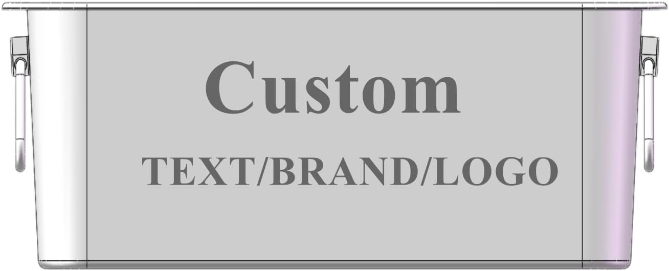 Amazon.com: Personalized Stainless Steel Tub Custom Text/Brand/Logo ...