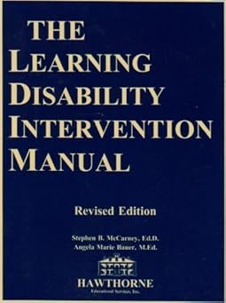 Amazon.com: The Learning Disability Intervention Manual (00320 ...