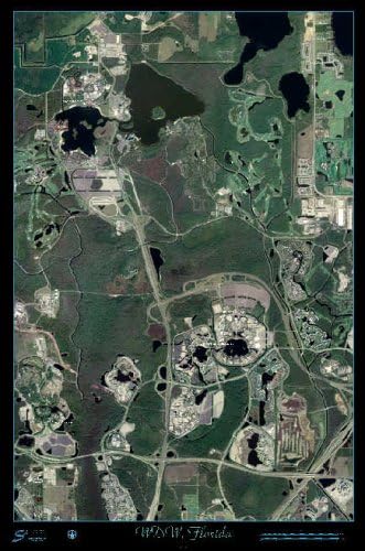 Amazon.com: Walt Disney World, Florida satellite/aireal photo print ...