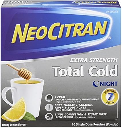 Neo Citran Total Cold Night Ex, 10 count : Amazon.ca: Health & Personal ...