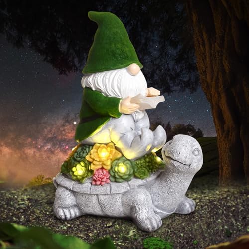 Amazon.com : Gnome Turtle Gift, Mother's day Garden Statues Gift For ...