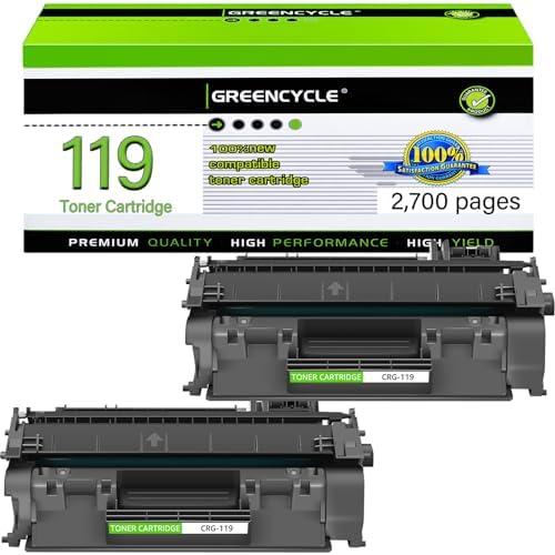 Amazon.com: CRG-119 Black Toner Cartridge 2 Pack Compatible for Canon CRG119 3479B001AA for ...