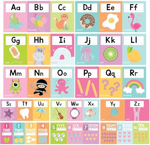 Amazon.com: Hadley Designs Alphabet for Classroom Wall - ABC Letters ...