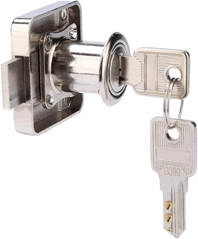 2 pcs Cylinder Cupboard Drawer Lock Zinc Alloy Cabinet Deadbolt Lock ...