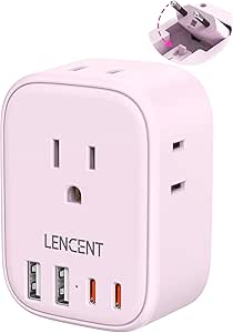 Amazon.com: European Travel Plug Adapter, LENCENT US to Europe Type-C ...