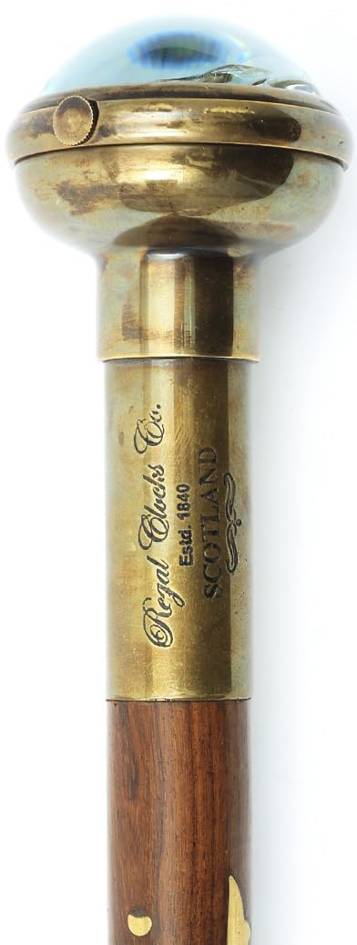 Snapklik.com : Handmade Clock Handle Walking Stick Solid Brass Clock ...