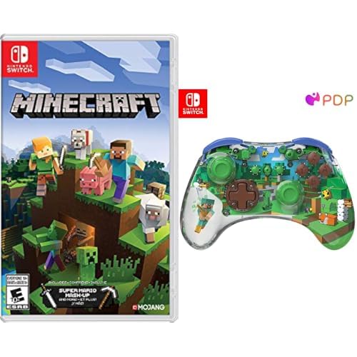 Amazon.com: Minecraft Nintendo Switch Game + PDP REALMz Wireless Pro ...