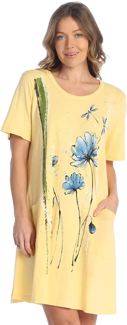 Jess & Jane Women's Cherish Mineral Washed Cotton Pocket Dress (as1 ...