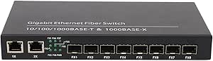 Amazon.com: Gigabit Ethernet Fiber, Switch 8 Optical Port 2 Electrical ...