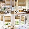 Amazon.com: LazBlinds Cordless Bamboo Roman Shades, Custom Light ...