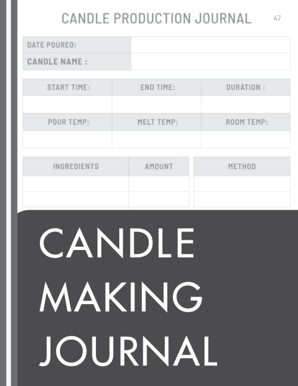 Candle Making Journal: Testing & Recording Log Book - Gifts For Candle ...