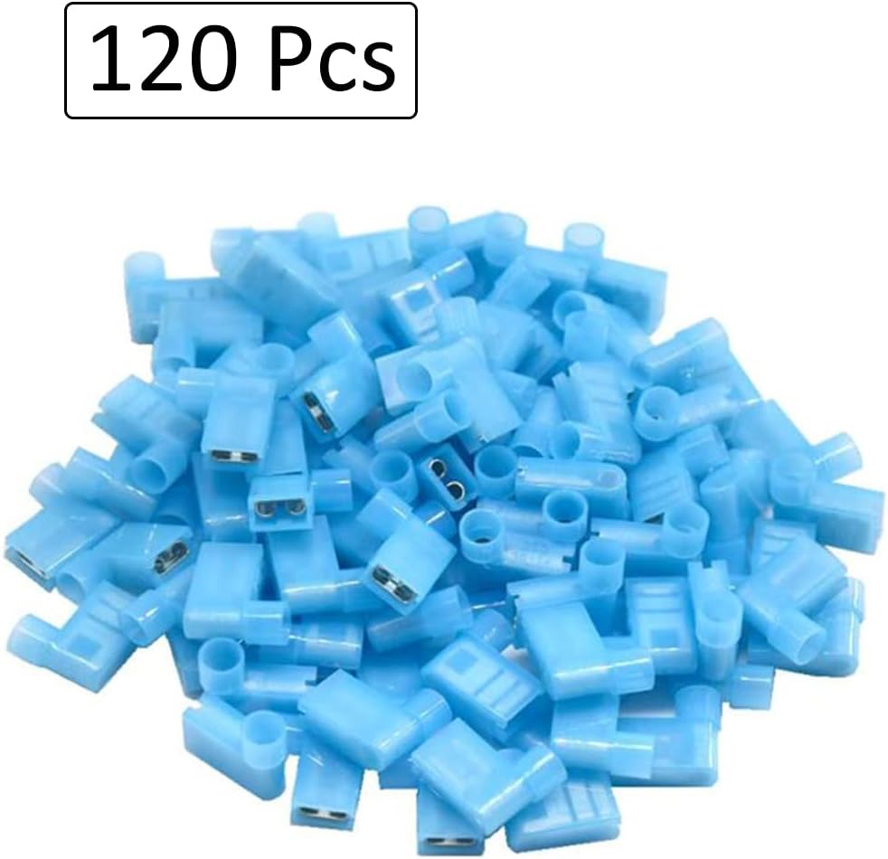 120 Pcs Female Spade Flag Terminals 90 Degree Insulated Female Push On ...