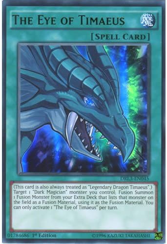 Amazon.com: YuGiOh : DRL3-EN045 1st Ed The Eye of Timaeus Ultra Rare ...