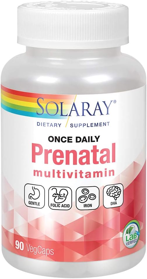 Amazon.com: Solaray Once Daily Prenatal Multivitamin with Iron & DHA ...