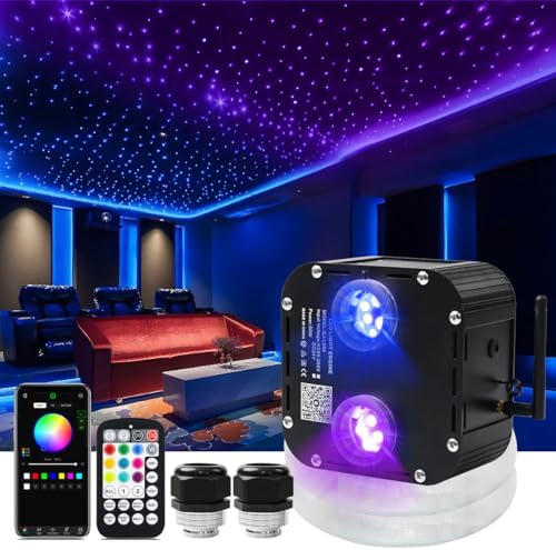 AZIMOM Updated Dual Color 50W Twinkle Fiber Optic Starlight Kits Mixed ...