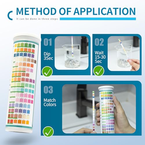 Accevo 20 in 1 Complete Drinking Water Test Kits, 125 Strips-Well, Tap ...