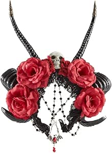 Amazon.com: Steampunk Sheep Cow Horn Headband Crown Halloween ...