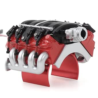 Amazon.com: V8 Engine Cover and Radiator for RC Cars Air-Cooled ...