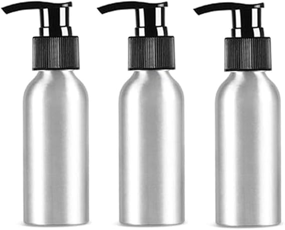 Amazon.com: 3Pcs 4 Ounce Aluminum Lotion Pump Bottle with Black PP Pump ...