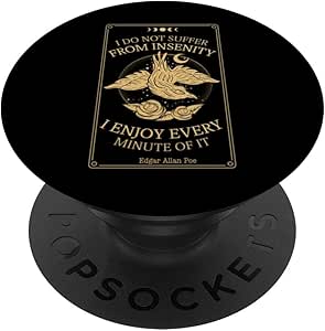 Amazon.com: Edgar Allan Poe Raven booktok bookish merch PopSockets ...
