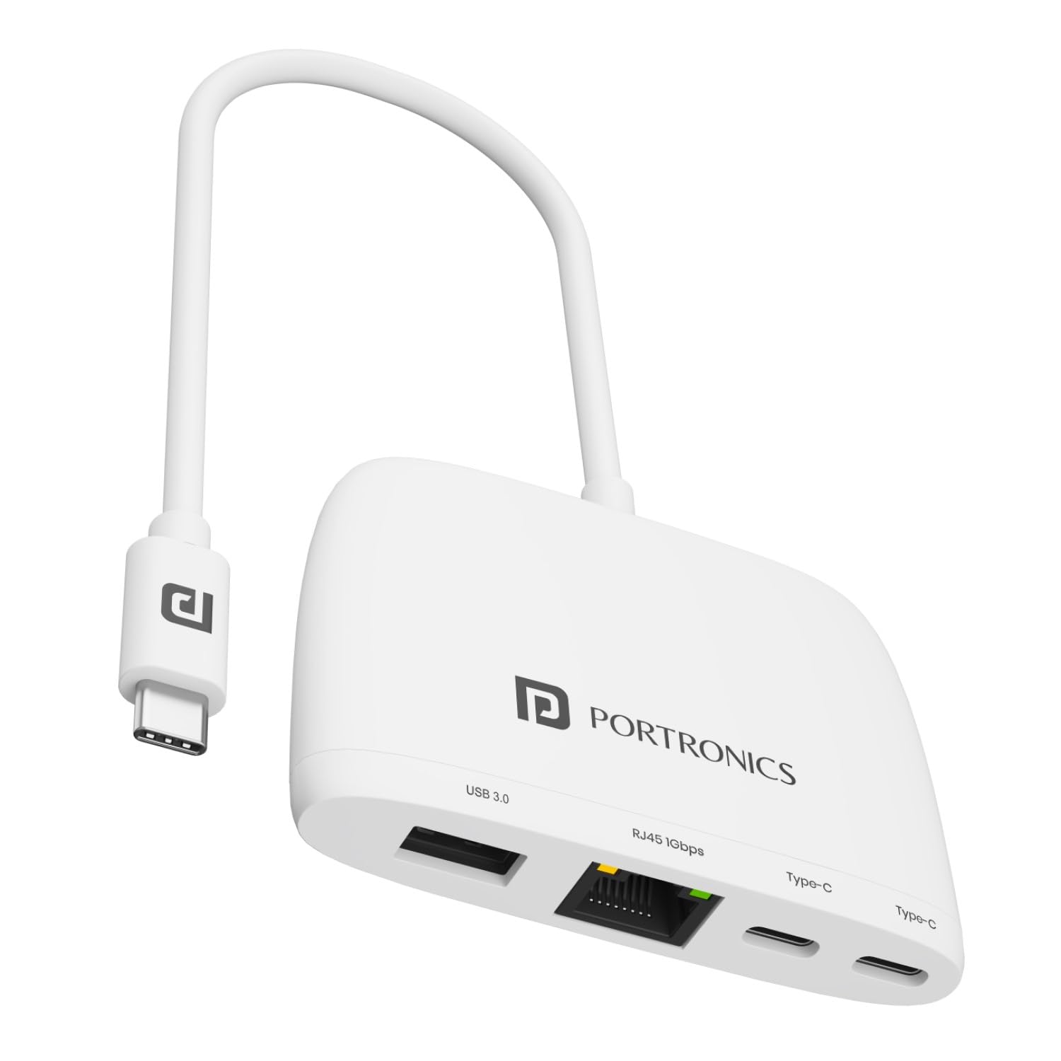 Portronics Mport 41 USB C Hub (4-in-1) with Ethernet (1000 Mbps Gigabit ...