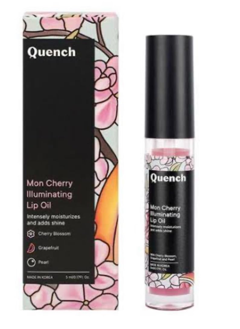 Buy QUENCH Illuminating Lip Oil With Cherry Blossom & Patchouli Oil ...